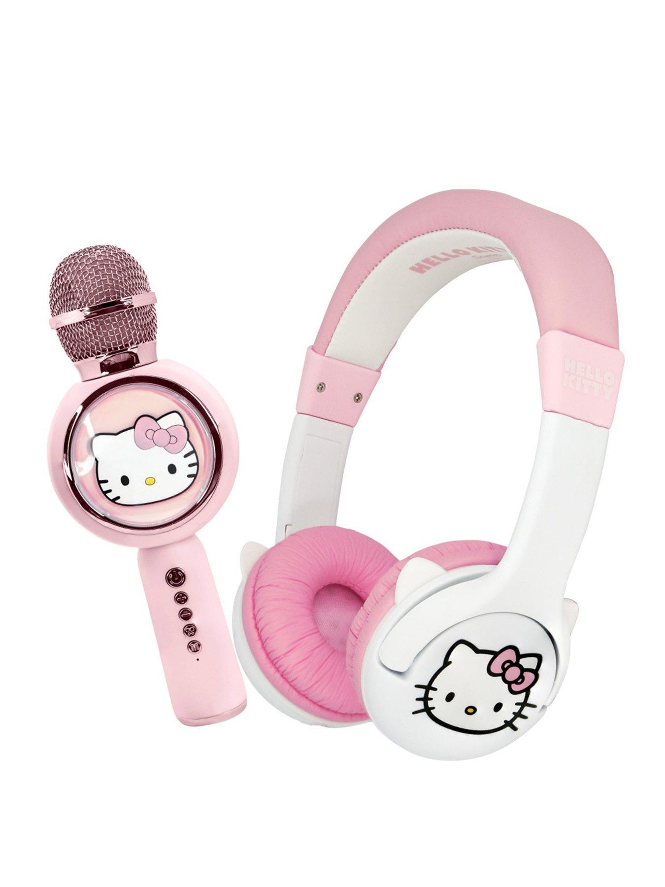 Hello Kitty Hello Kitty Rubber ear Headphones and Karaoke Microphone ...