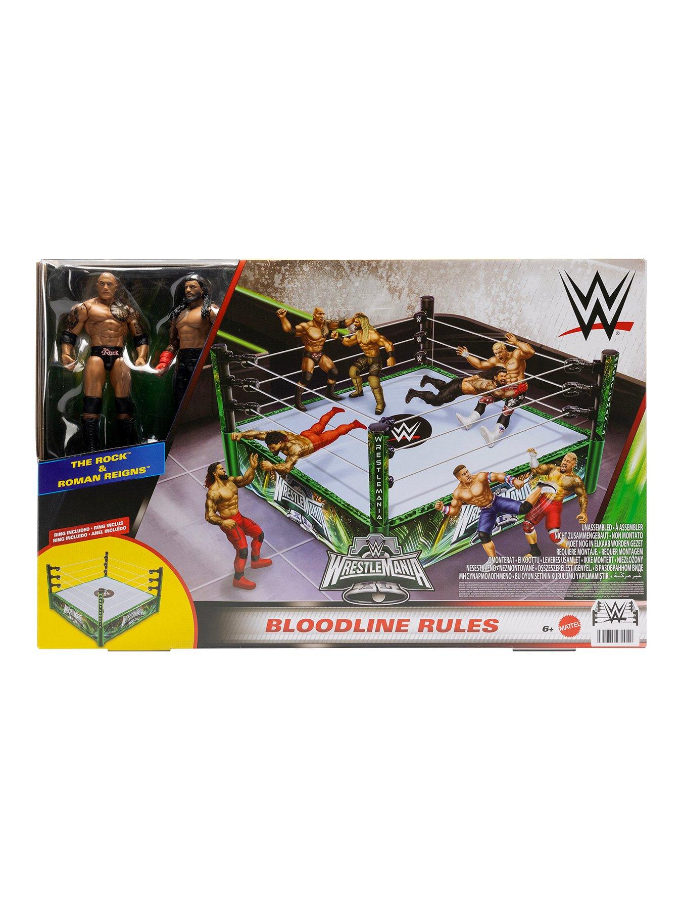 WWE WWE Bloodlines Rules Playset with Ring & 2 Action Figures, Includes ...