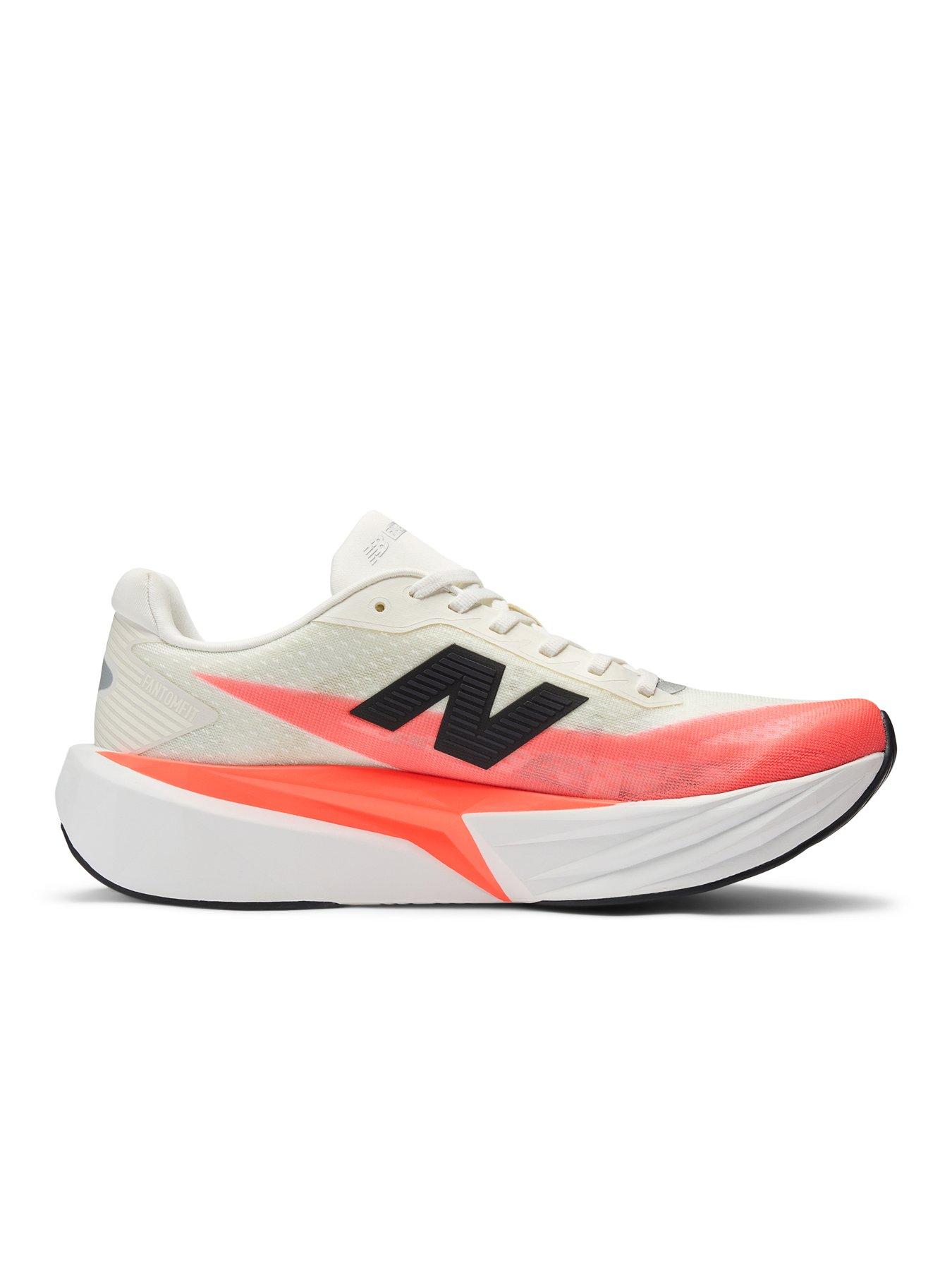 New Balance Mens Running Fuelcell Rebel V5 Trainers - White/Red | Very ...