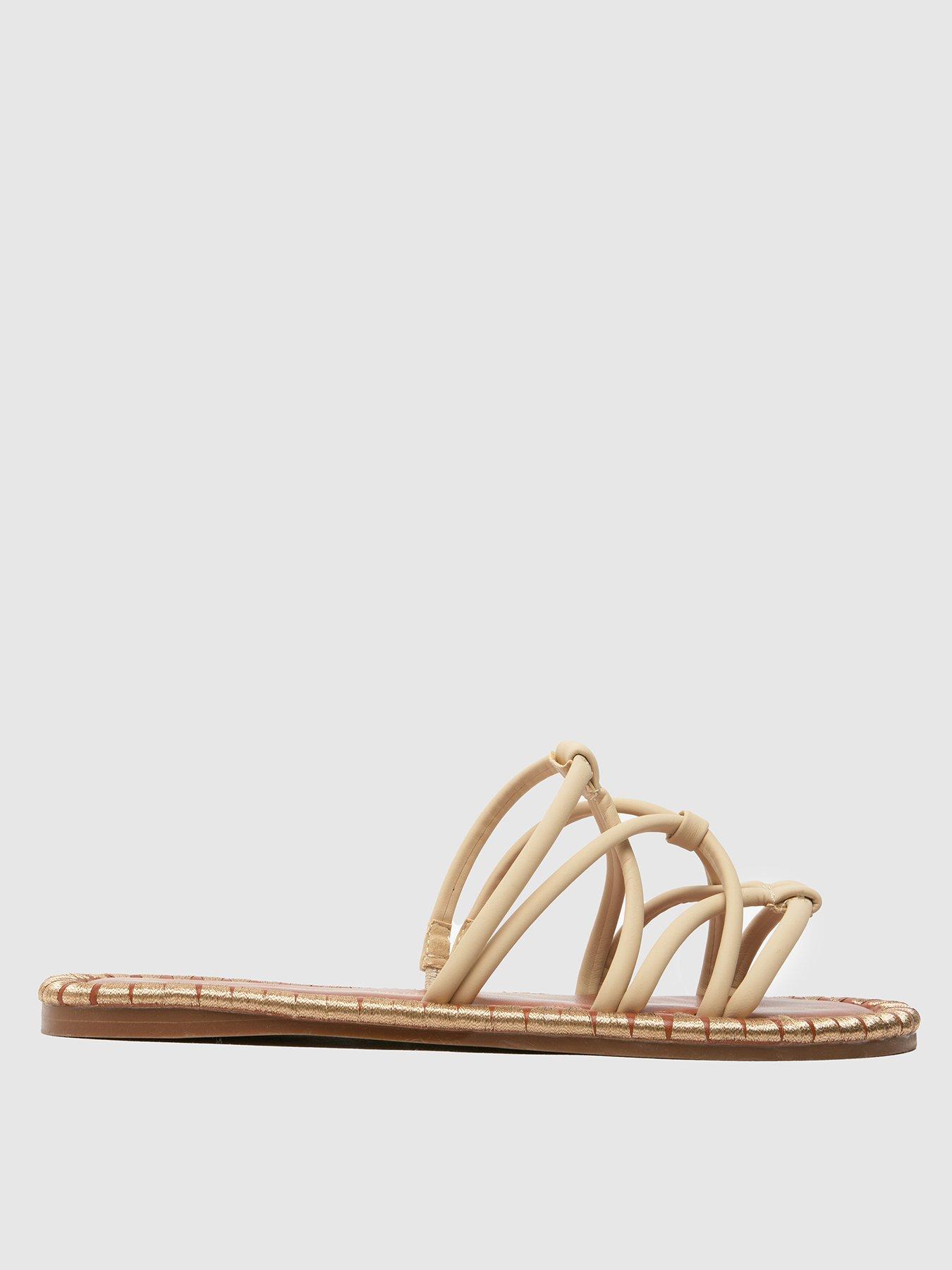 Schuh Tevin Feature Rand Flat Sandals - Natural | Very Ireland