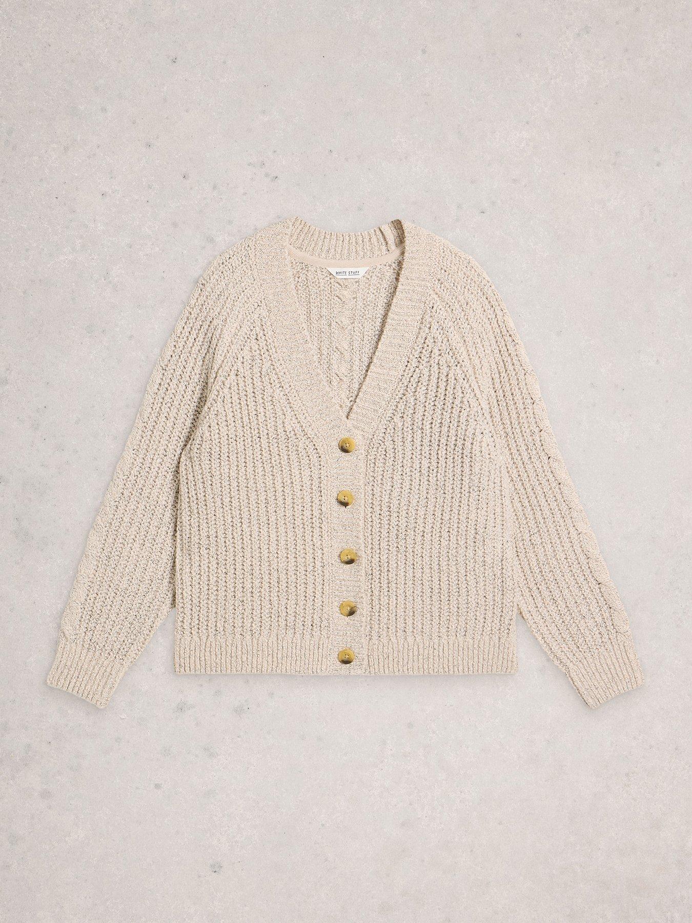 White Stuff Sally Slub Cardigan - Beige | Very Ireland