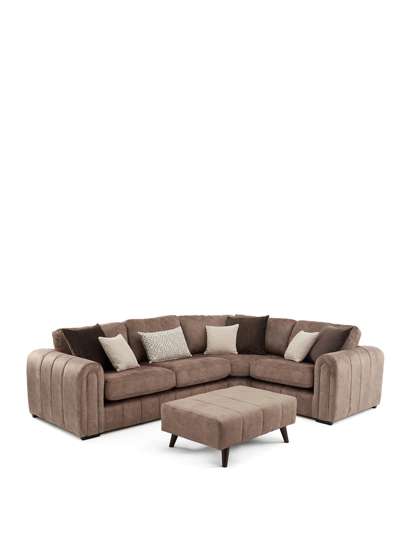 Very Home Amara Rh Double Arm Corner W Footstool - Made to Order in the ...