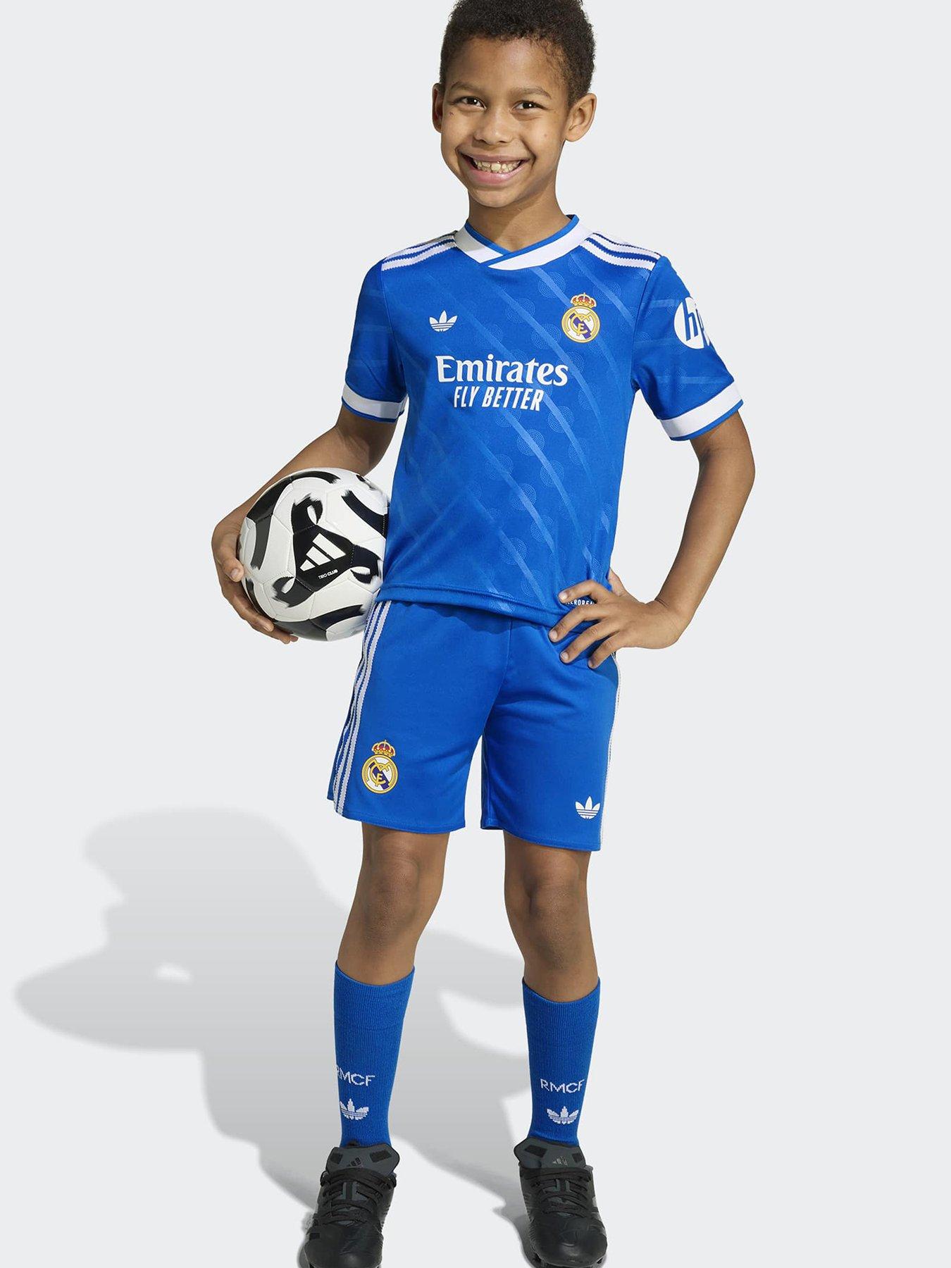 adidas Kids Real Madrid 25/26 Third Mini Football Kit - Blue | Very Ireland