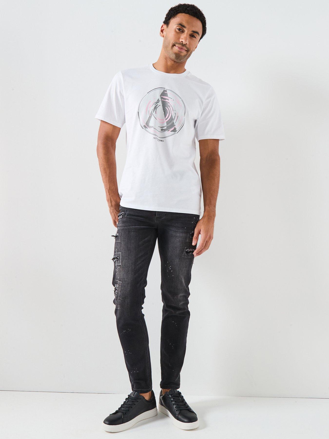Alessandro Zavetti Apollo 005 Slim Fit Jeans - Black | Very Ireland