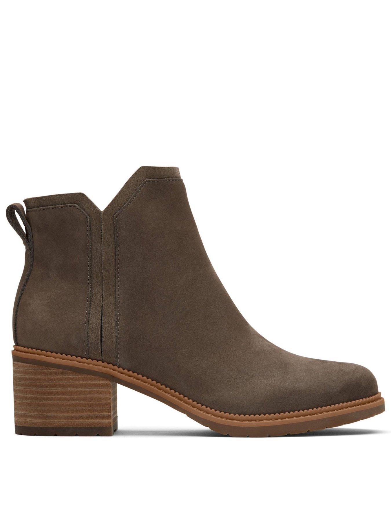 TOMS Hailey Water Resistant Leather Boot - Brown | Very Ireland