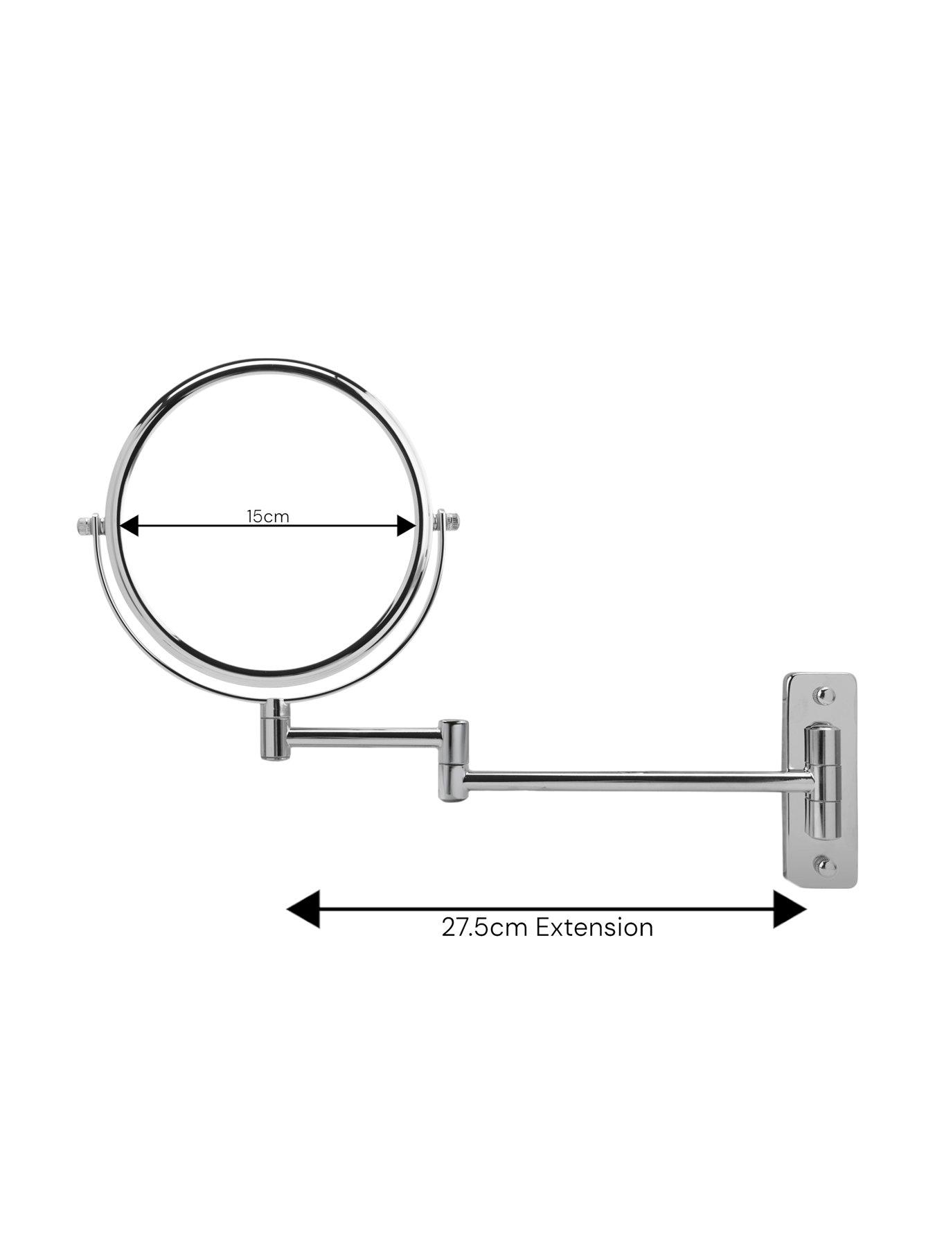 Showerdrape Lindos Wall Mounted Extendable Shaving Mirror | Very Ireland