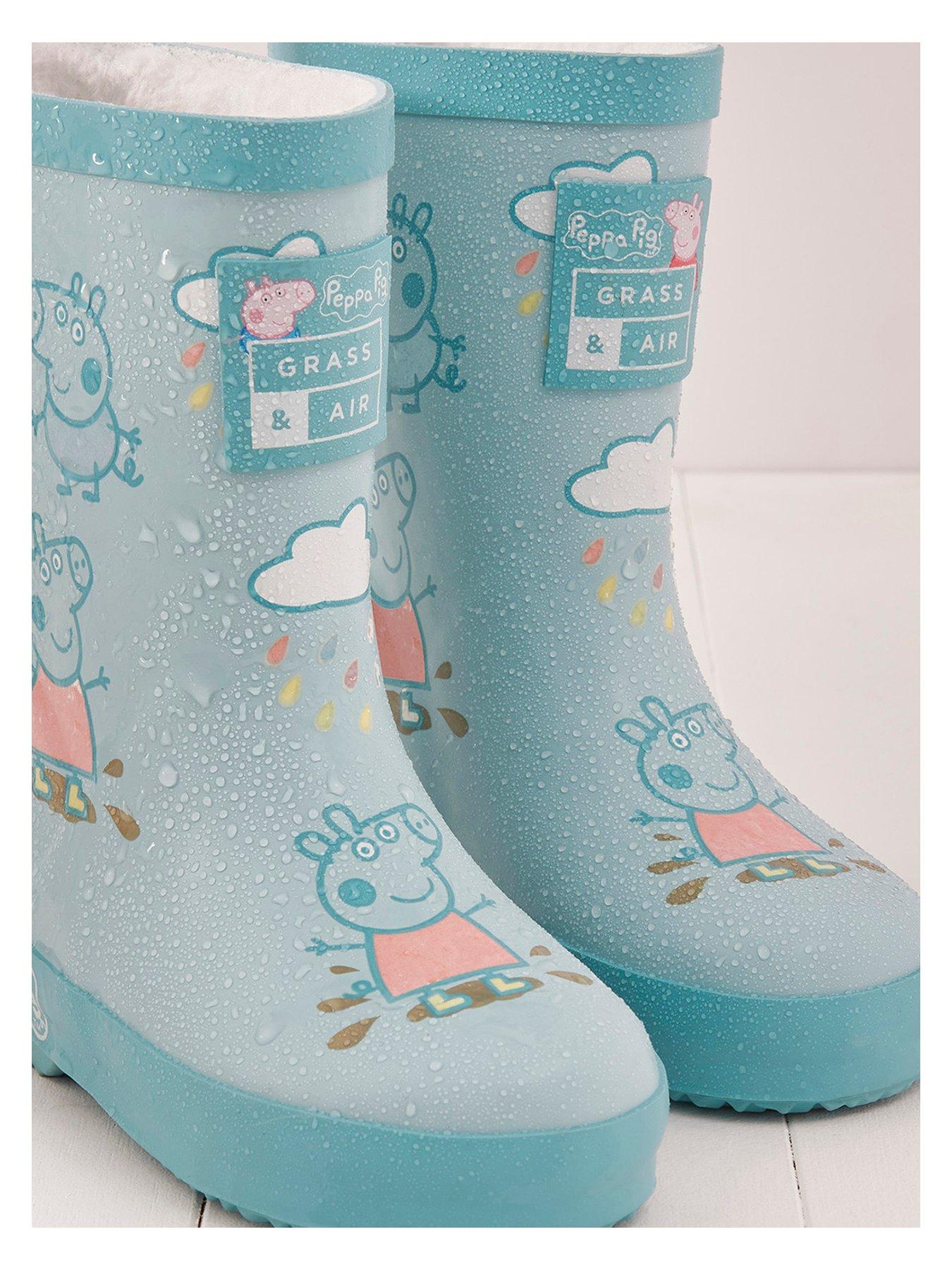 Grass & Air Infant/ Junior Peppa Pig Colour-revealing Winter Wellies ...