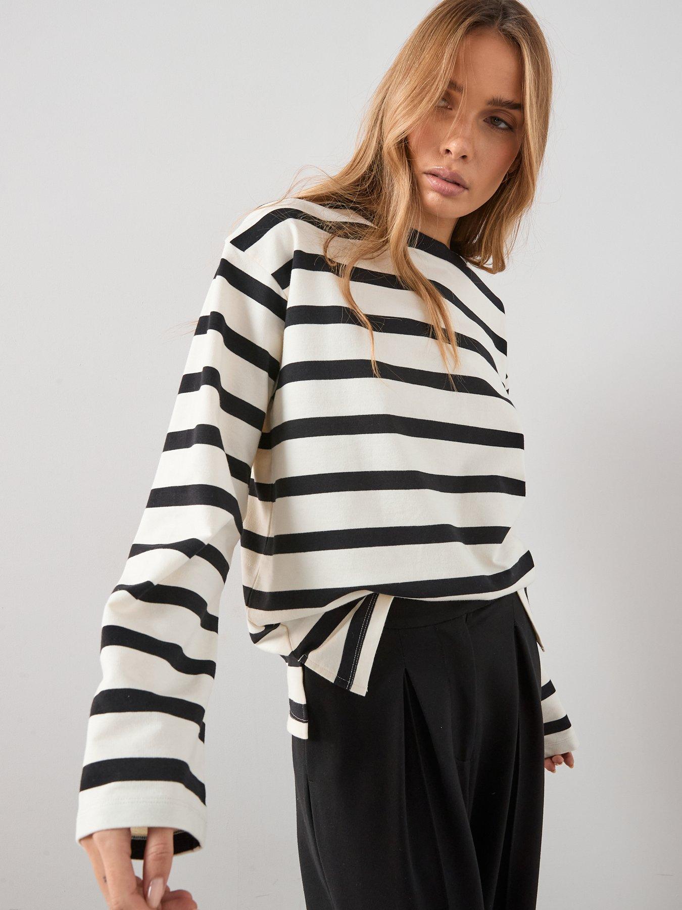 The Very Collection Heavy Weight Long Sleeve Top- Stripe | Very Ireland