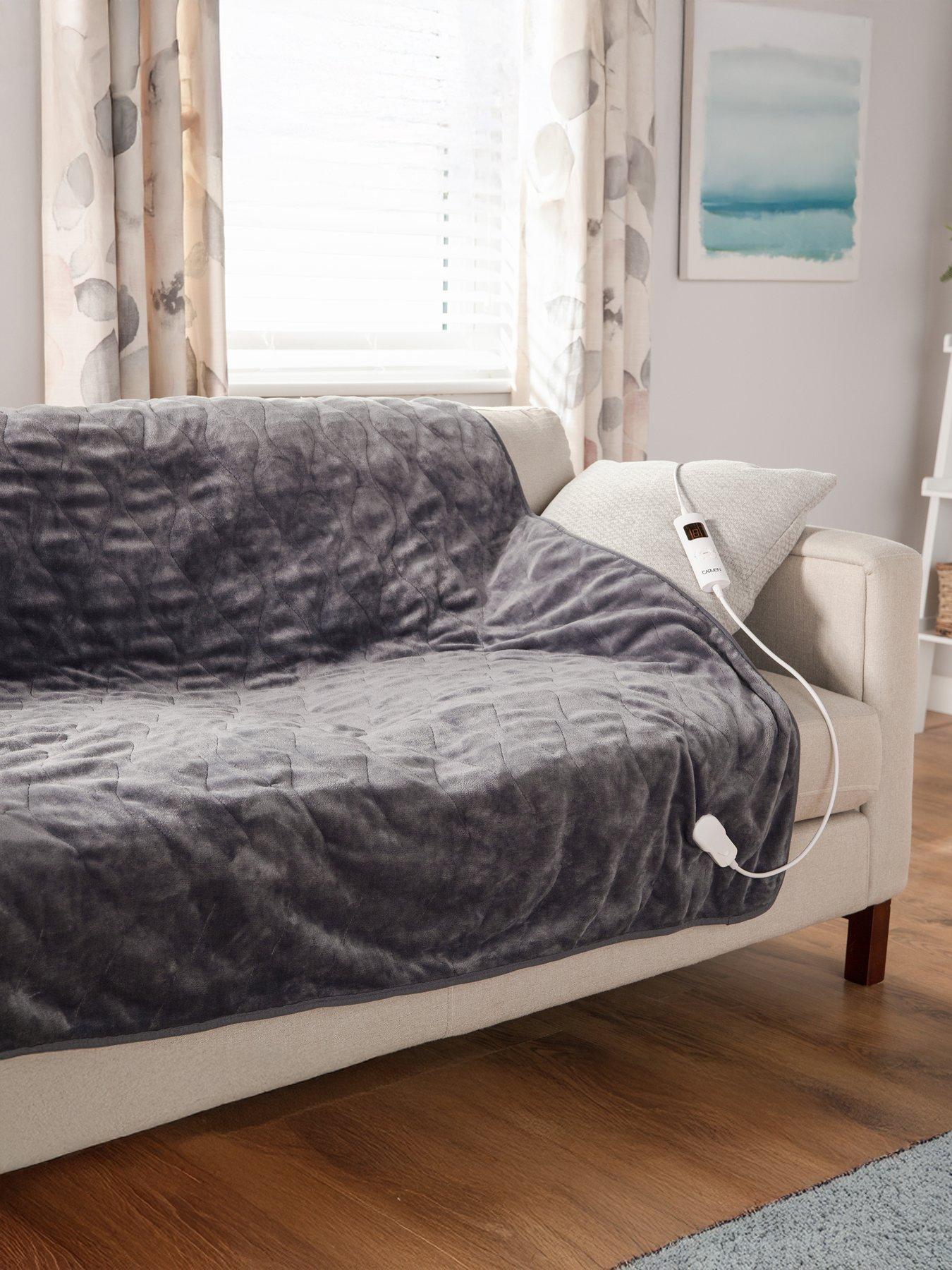 Carmen Fleece Electric Heated Throw & Over Blanket, Grey | Very Ireland