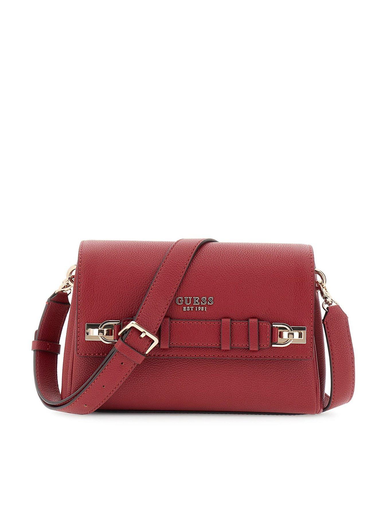 Guess Gregoria Flap Crossbody Handbag - Red | Very Ireland