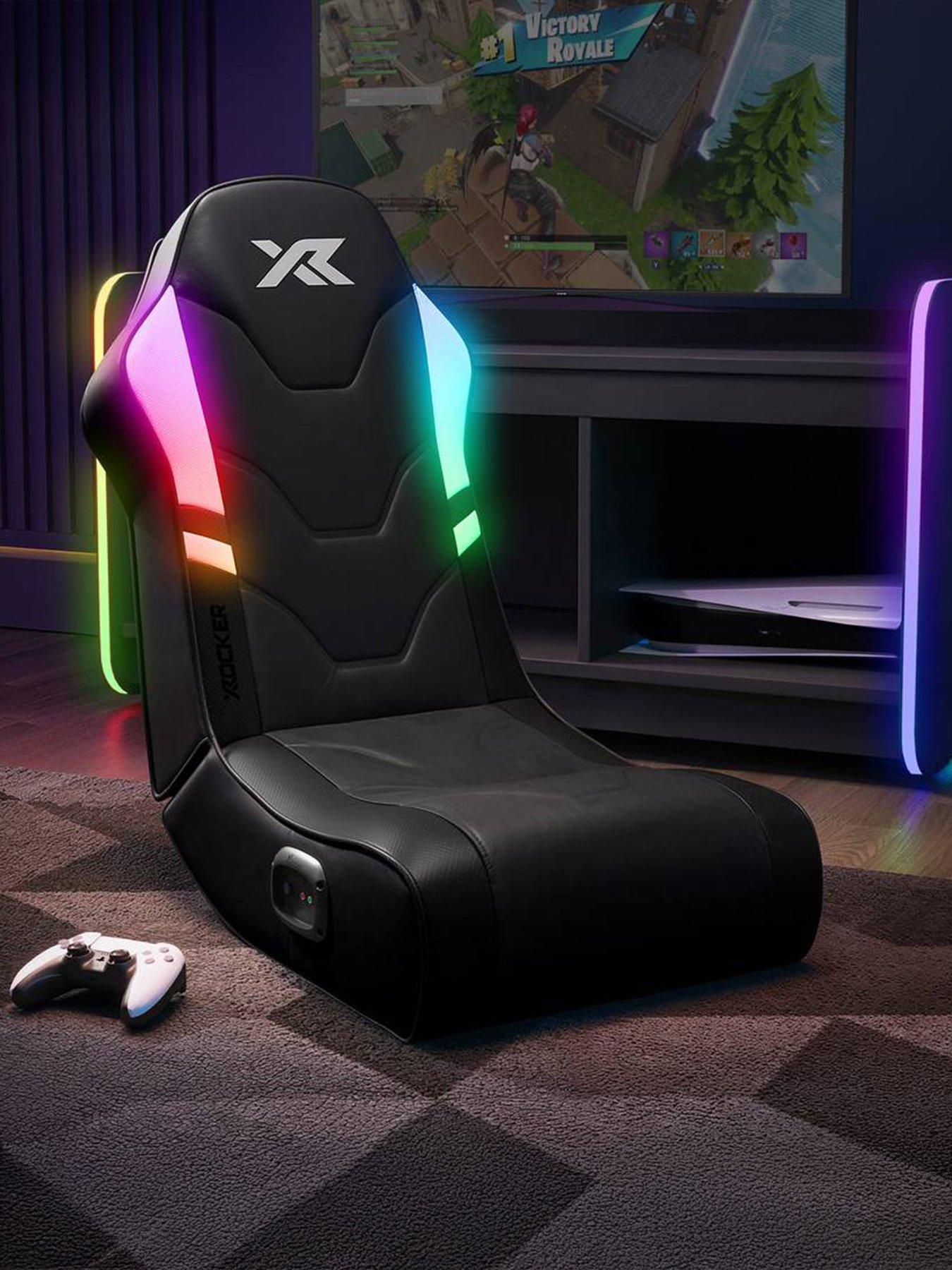 X Rocker X Rocker Shadow RGB 2.0 Audio Floor Rocker Gaming Chair with ...