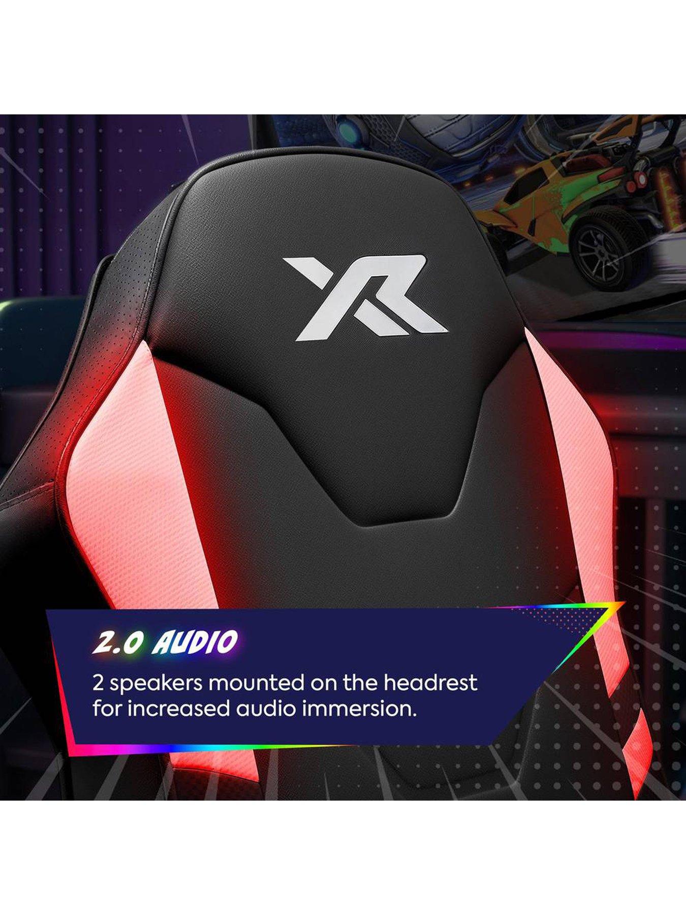 X Rocker X Rocker Shadow RGB 2.0 Audio Floor Rocker Gaming Chair with ...