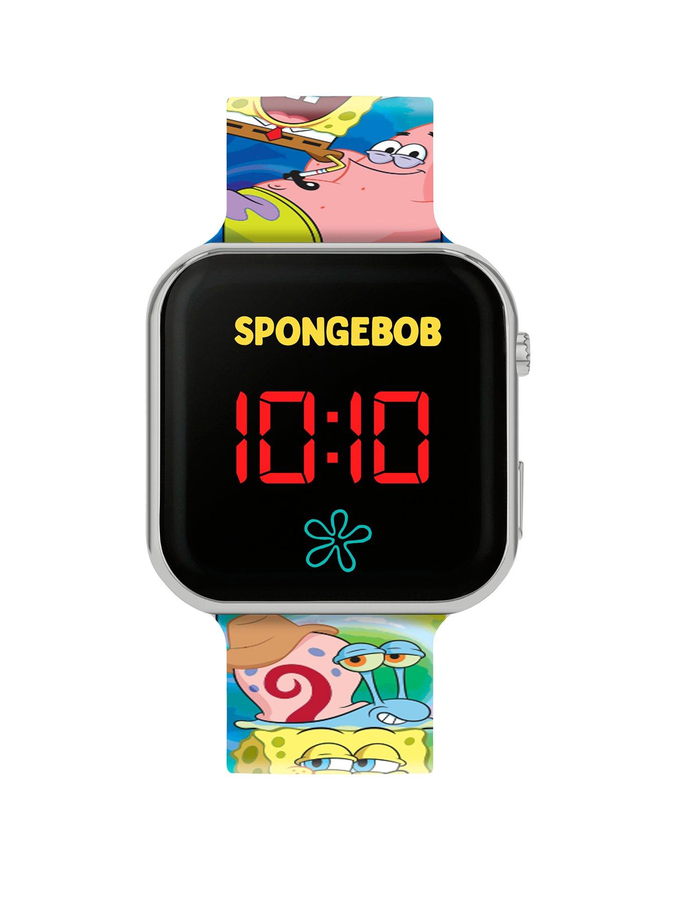 Spongebob Squarepants SPONGEBOB AND PATRICK PRINTED STRAP LED WATCH ...