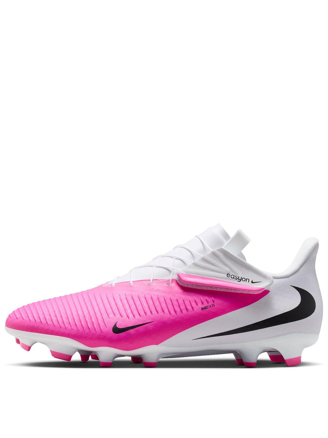 Nike Mens Phantom 6 Low Academy Firm Ground Football Boots - Pink/White ...