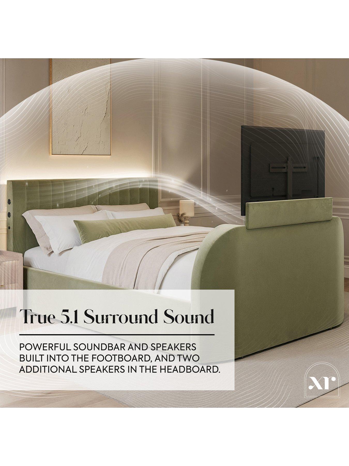 XR Living Maisie 5.1 True Surround Sound Bed with Electric TV Lift and ...