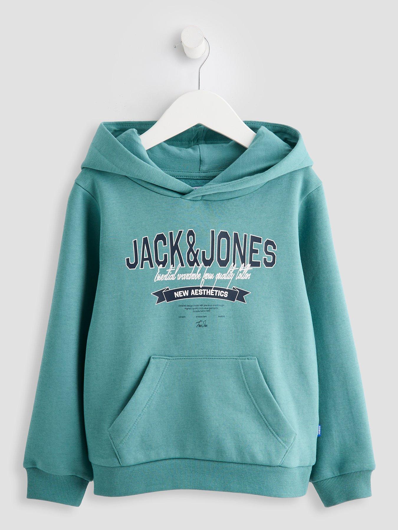 Jack & Jones Mini Younger Boys Logo Hoodie - Blue | Very Ireland