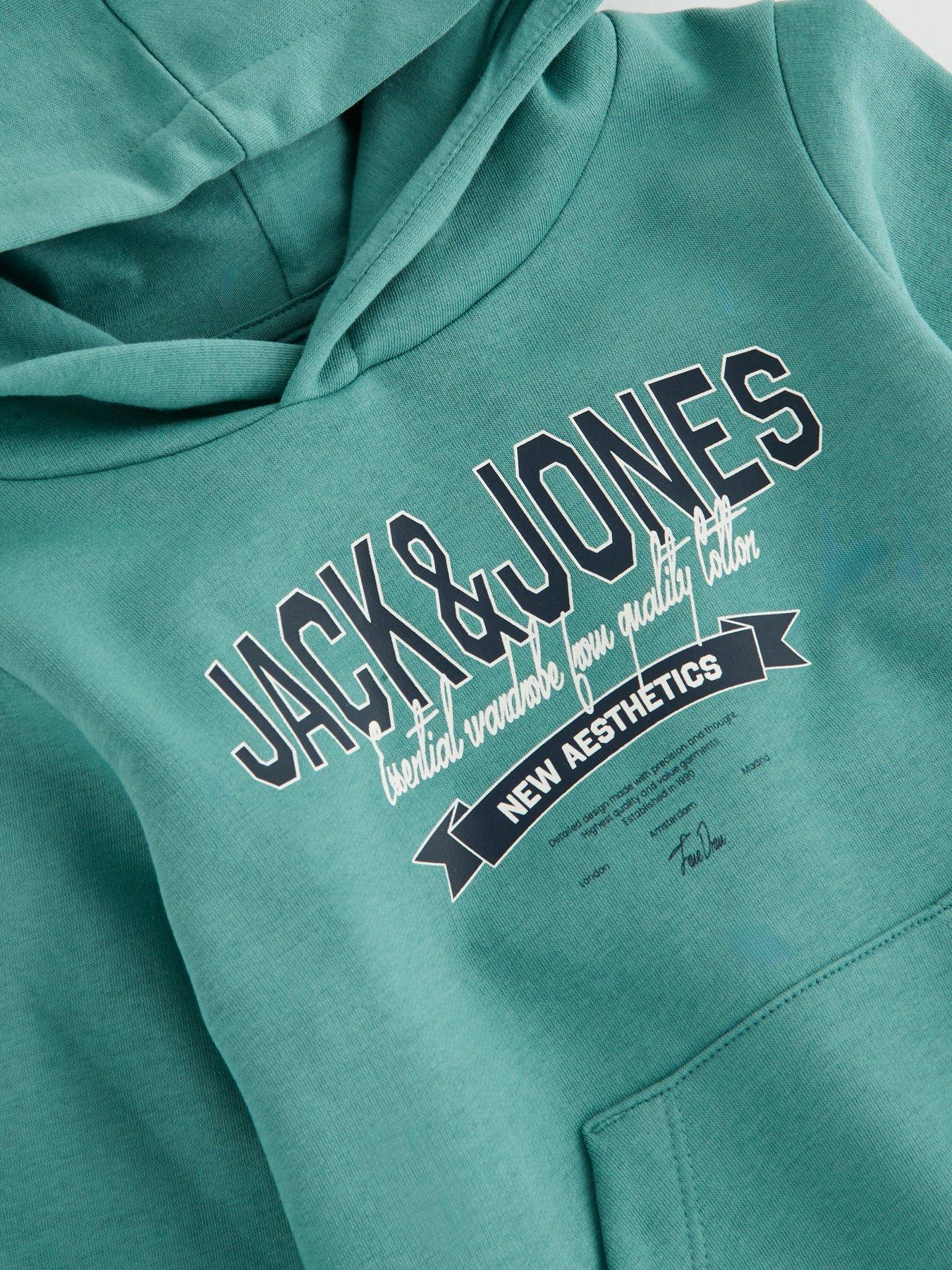 Jack & Jones Mini Younger Boys Logo Hoodie - Blue | Very Ireland