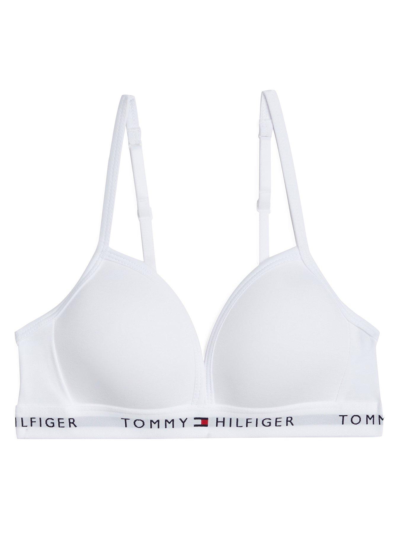 Tommy Hilfiger Girls Triangle Bra Fixed Foam - White | Very Ireland