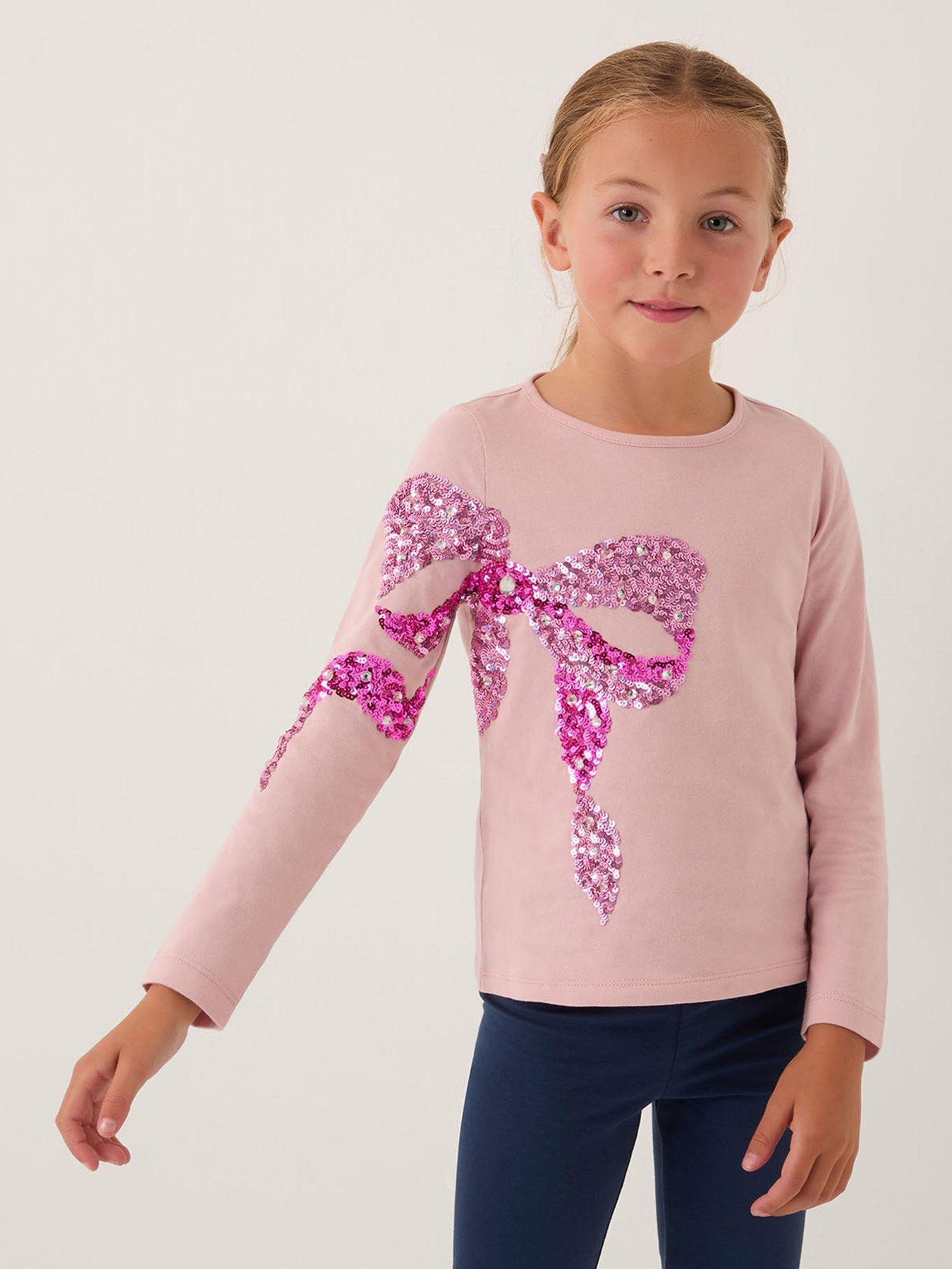 Monsoon Girls Sparkle Bow Top - Pink | Very Ireland