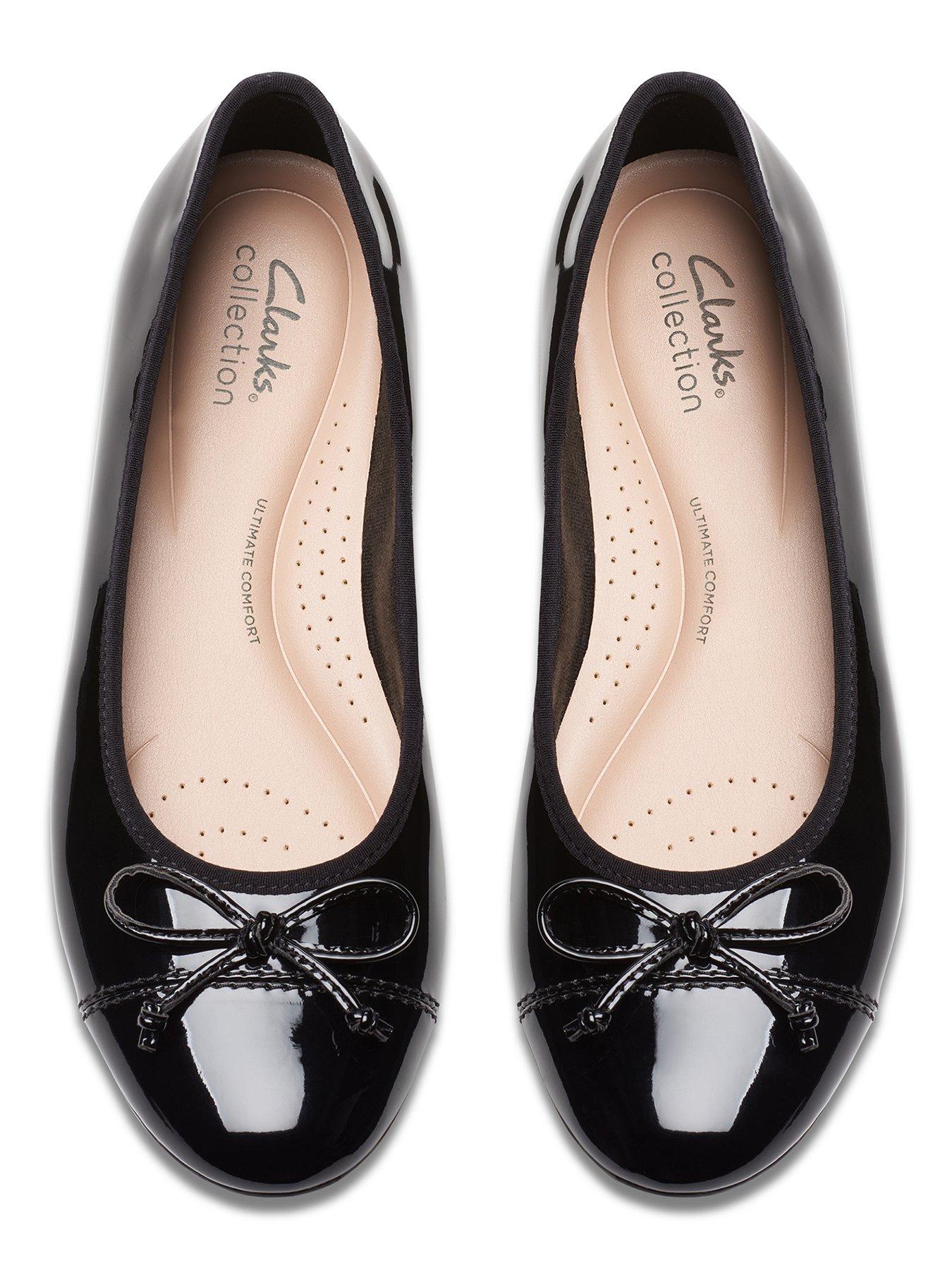 Clarks Loreleigh Rae Wide Fit Shoes - Black Pat | Very Ireland