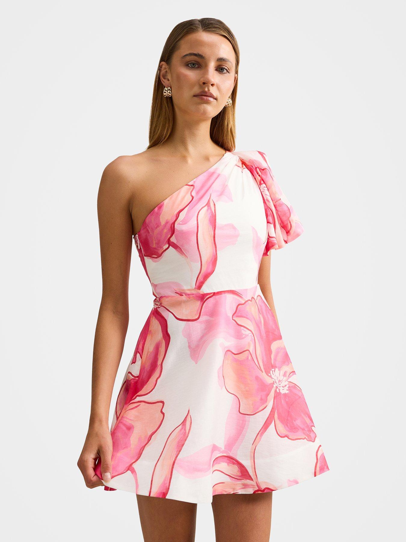 Forever New Josephina Flouncy Mini Dress - Pink | Very Ireland