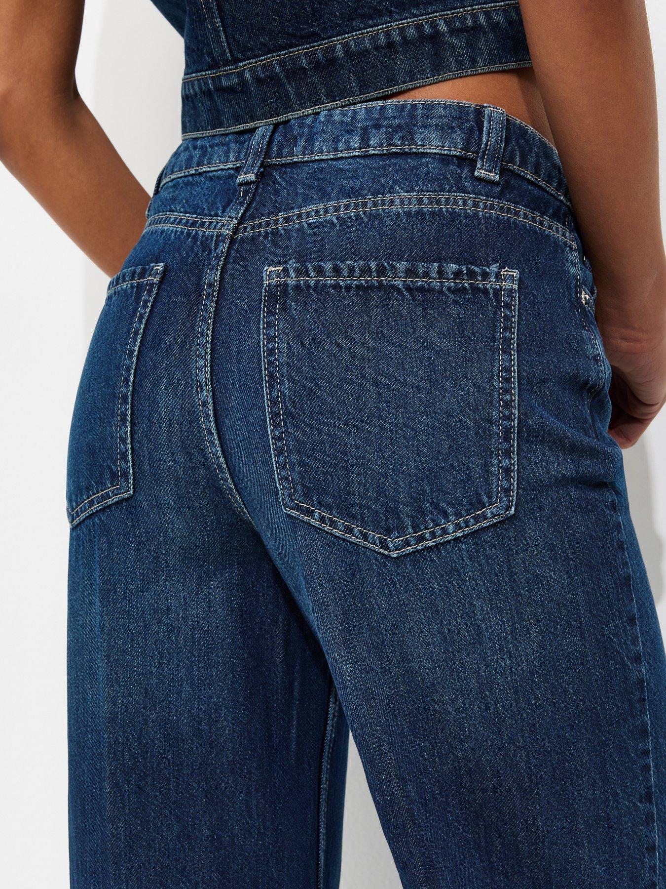 New Look Centre Crease Wide Leg Jeans - Blue | Very Ireland