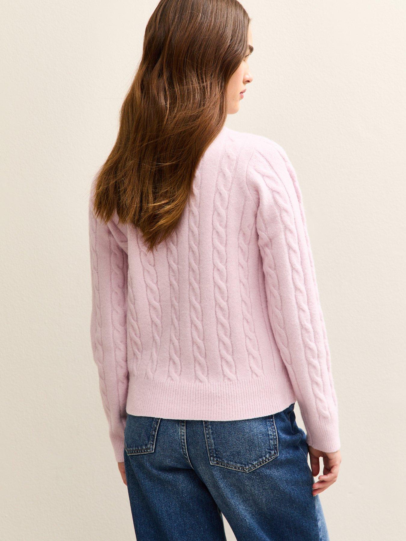 New Look Cable Knit Crew Neck Jumper - Light Pink | Very Ireland