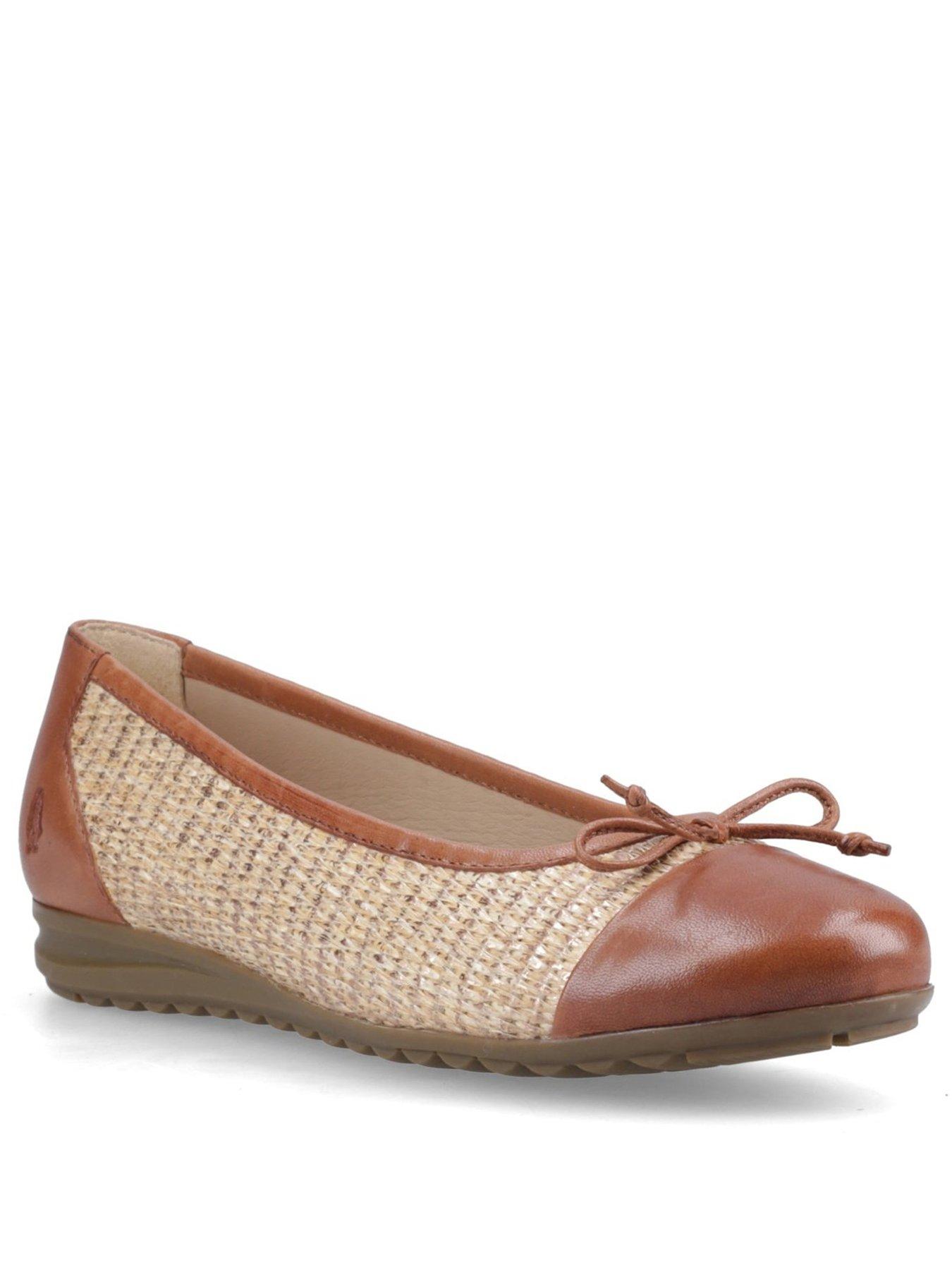 Hush Puppies Laurie Toe Cap Ballerina-woven Tan | Very Ireland