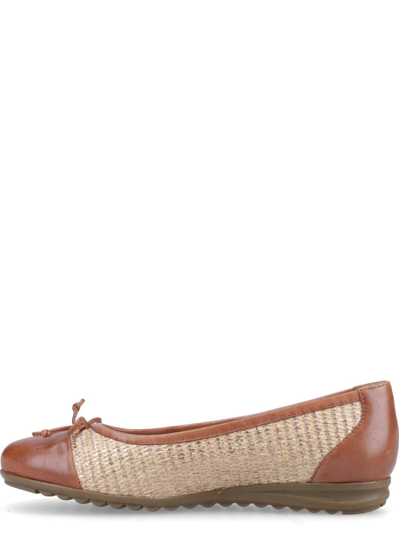 Hush Puppies Laurie Toe Cap Ballerina-woven Tan | Very Ireland