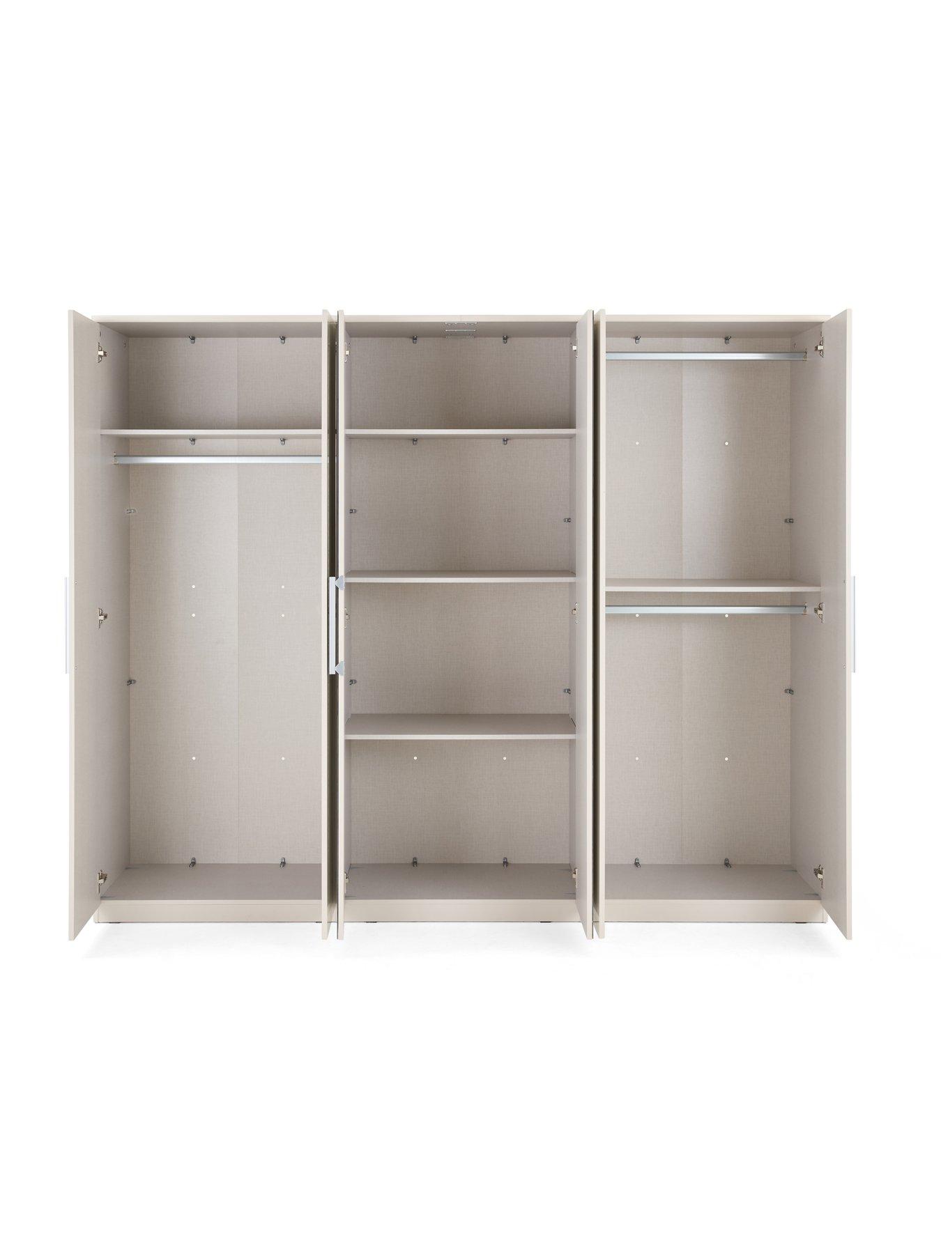 The Very Collection Prague Gloss 6 Door Wardrobe - FSC® Certified ...