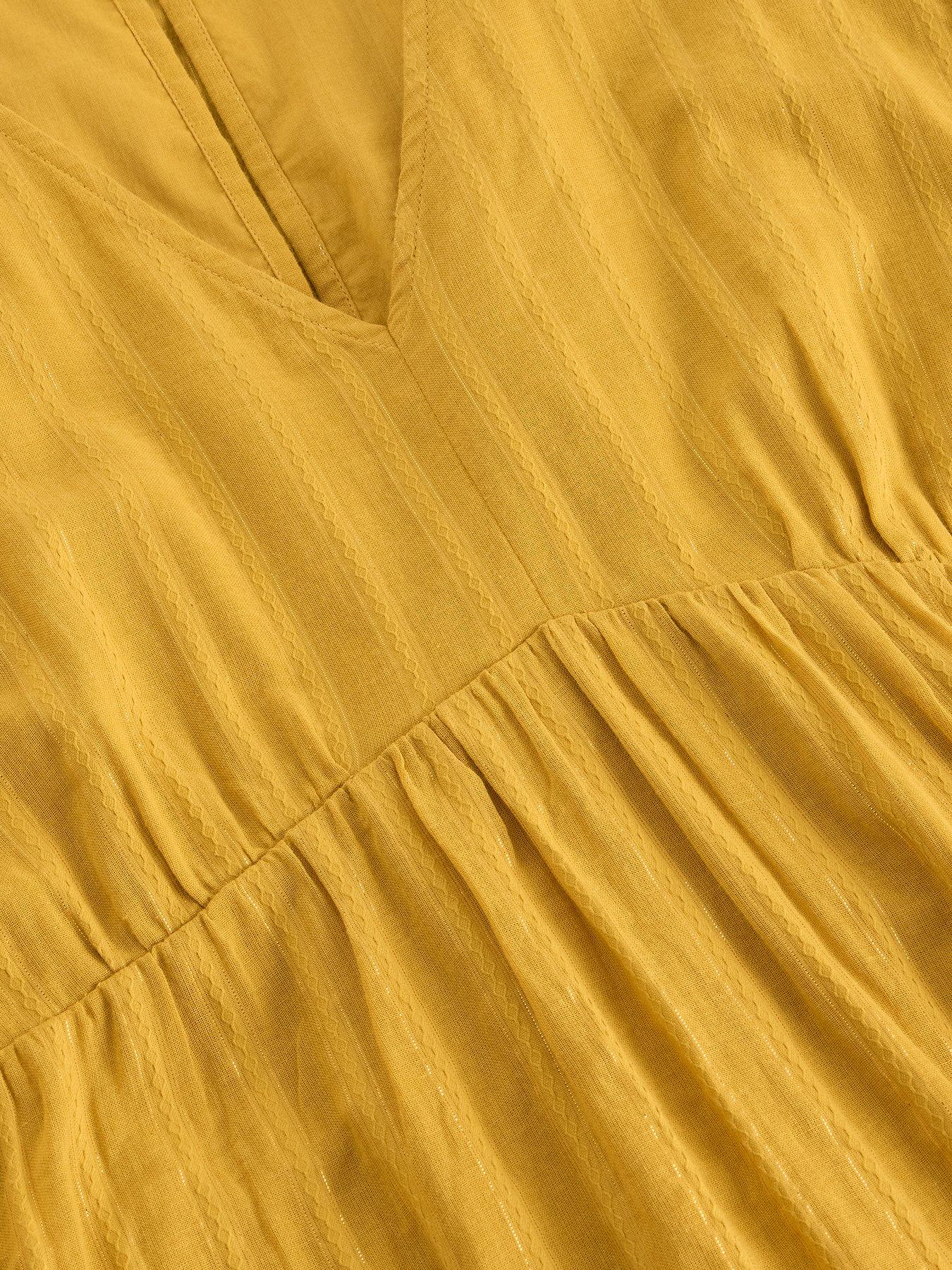 White Stuff Lucy Metallic Midi Dress - Yellow | Very Ireland