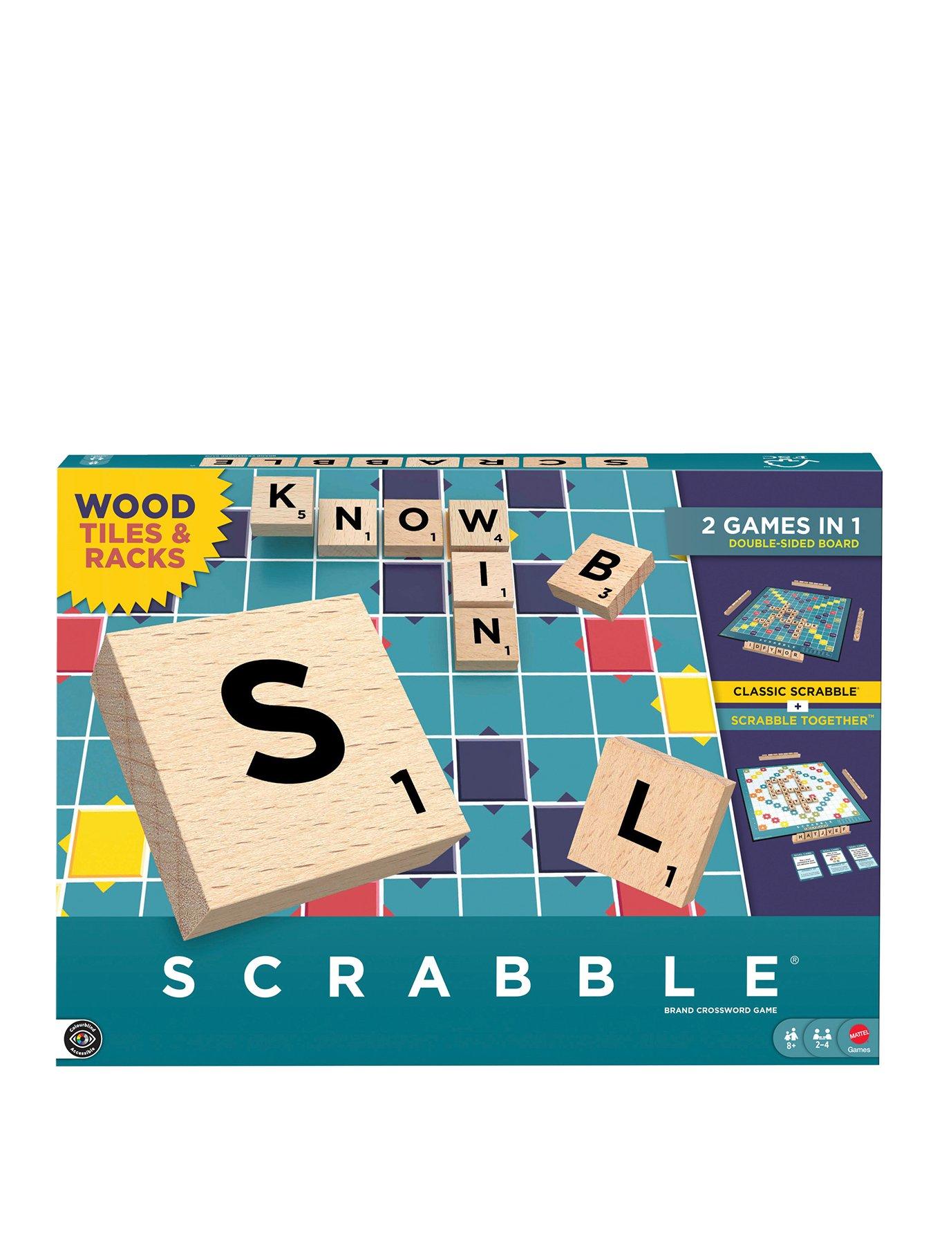 Scrabble Scrabble Board Game Family Word Game with Wood Tiles and Racks ...