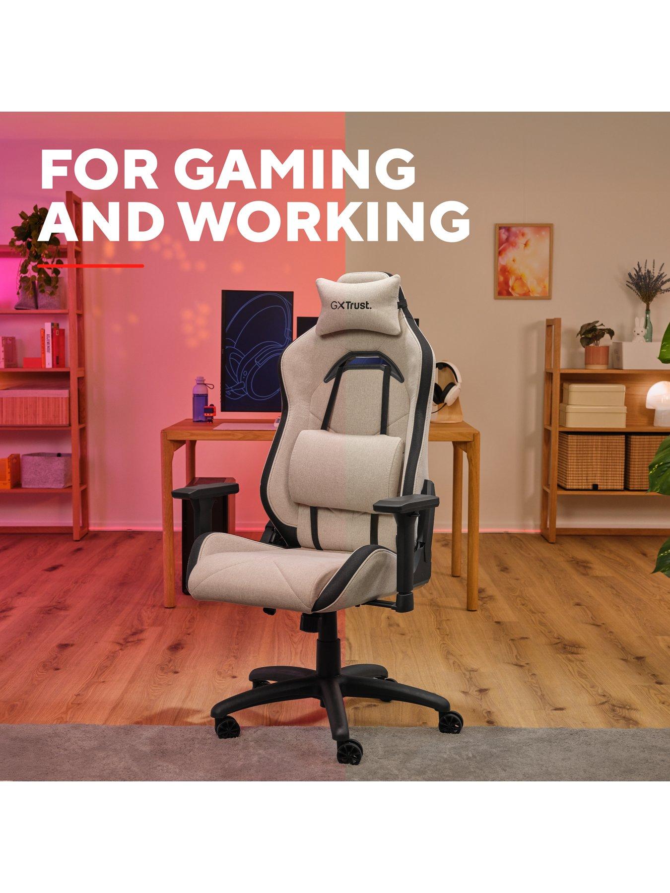 Trust GXT 723B Ruya Comfortable Fully Adjustable Fabric Gaming Chair ...