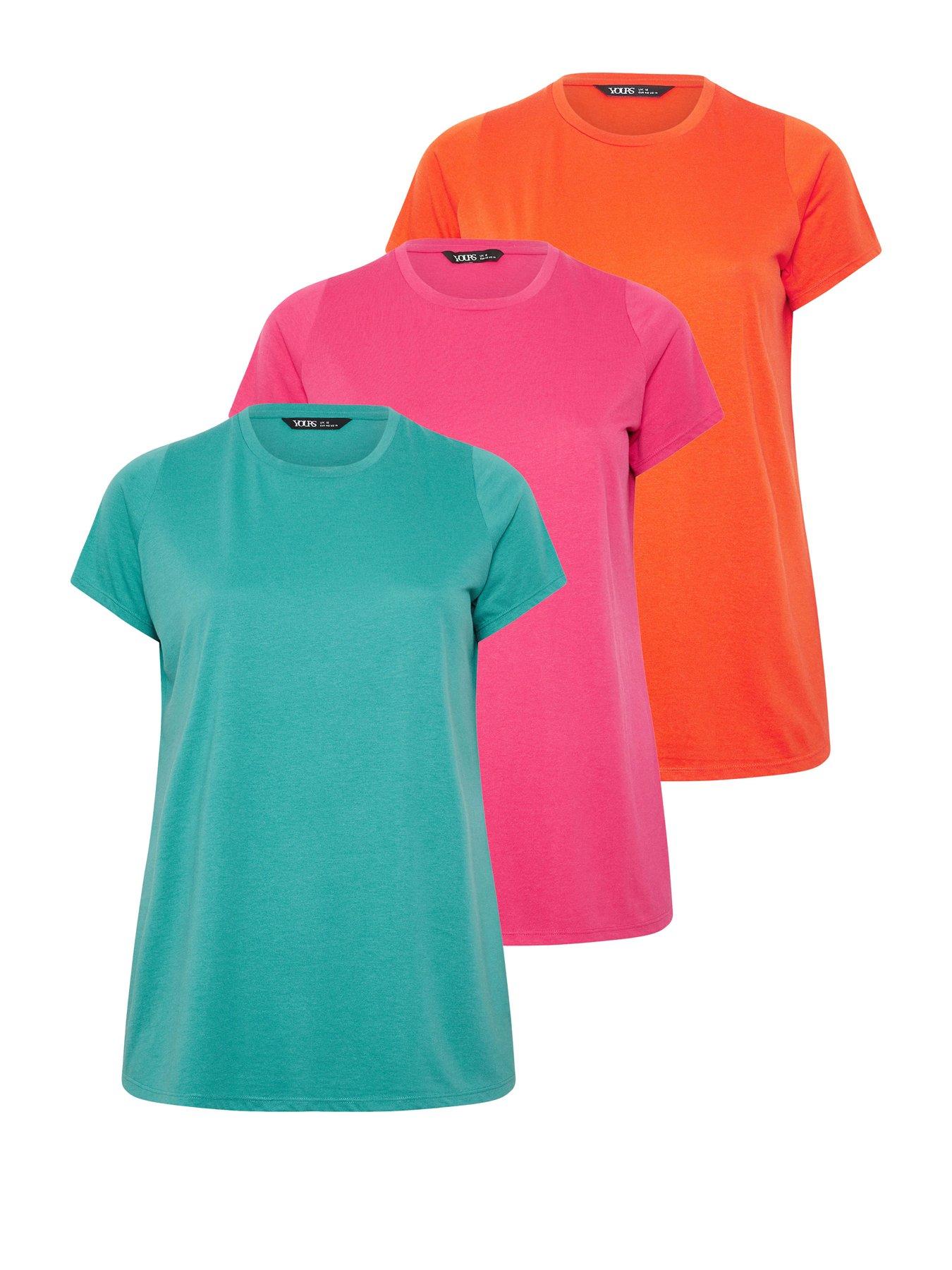 Yours Curve 3 Pack Core T-Shirts - Black | Very Ireland
