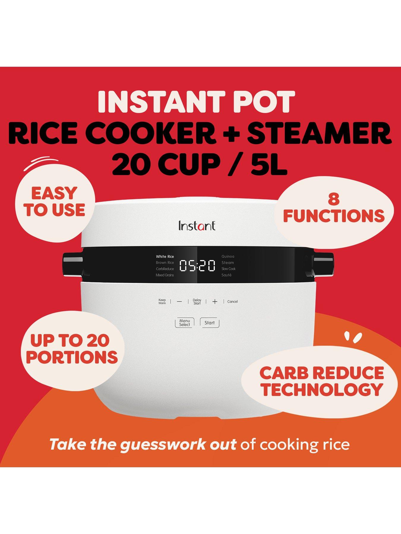 Instant Pot Instant Pot Rice Cooker + Steamer 20 Cup / 5L | Very Ireland